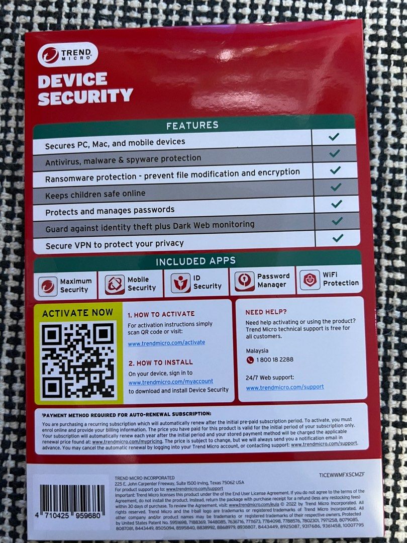 Trend Micro Device Security Pro, Computers & Tech, Parts & Accessories ...