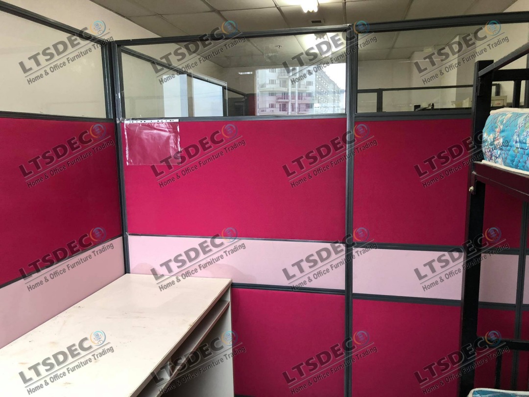 Two-Toned Fabricated Wall Panel Office Partition on Carousell