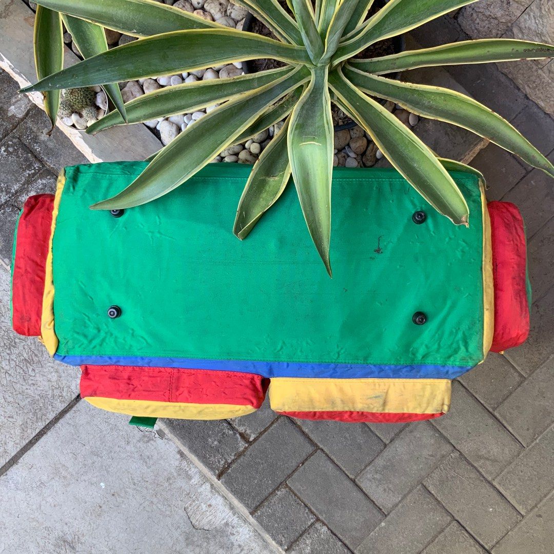 UNITED COLORS OF BENETTON VINTAGE UCB DUFFLE BAG COLOR BLOCK on Carousell