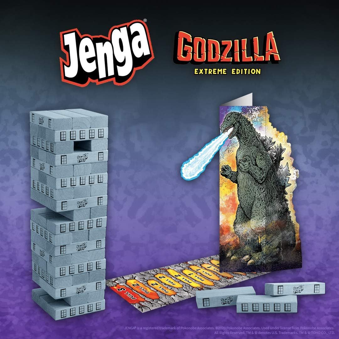 USAOPOLY Jenga: Godzilla Extreme Edition | Based on Classic Monster ...