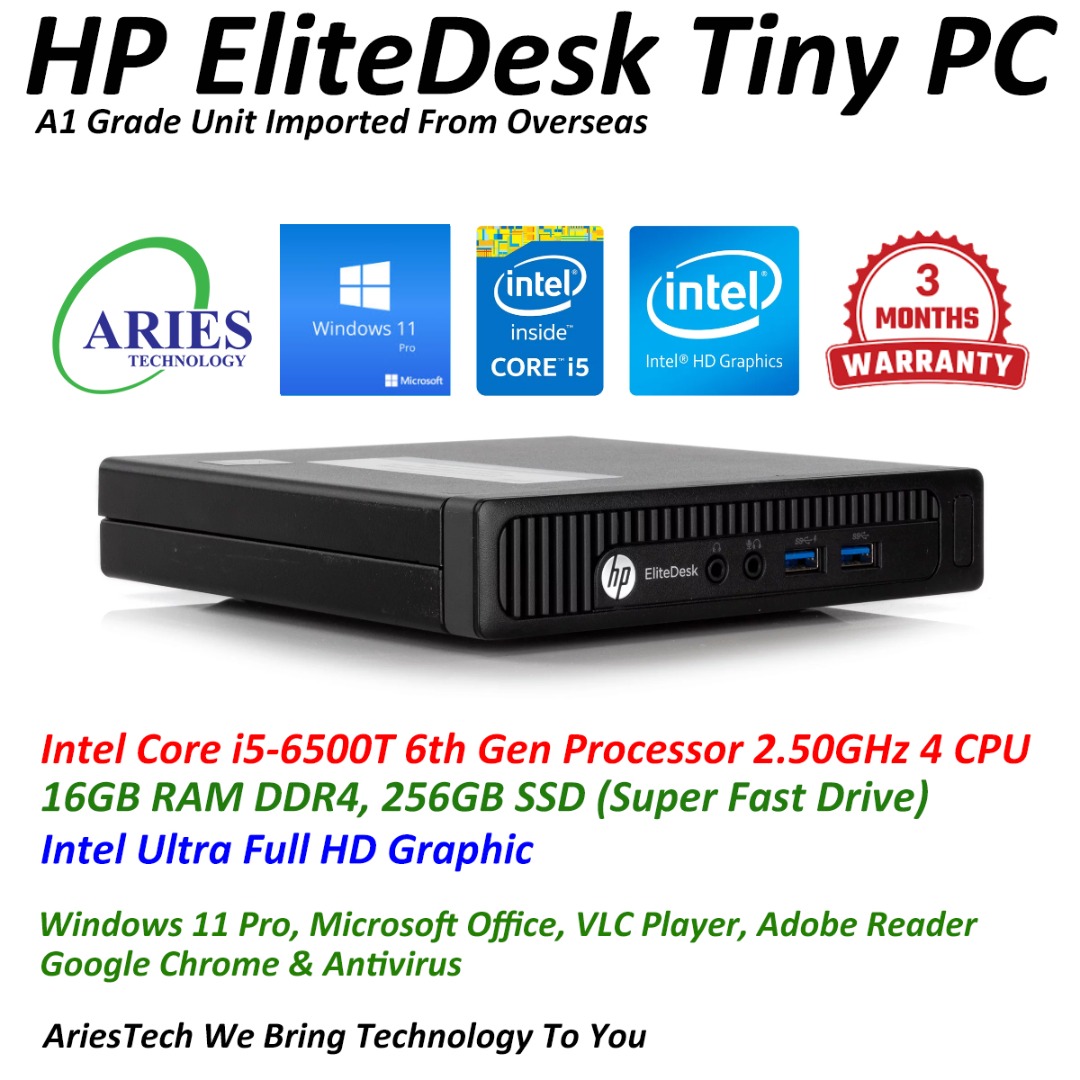 Used Hewlett Packard EliteDesk TinyPC with Intel Core i5 Processor ...