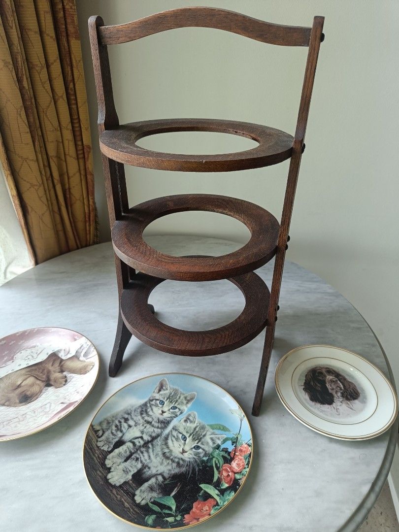 Vintage Hi-Tea Rack with Plates, Hobbies & Toys, Memorabilia ...