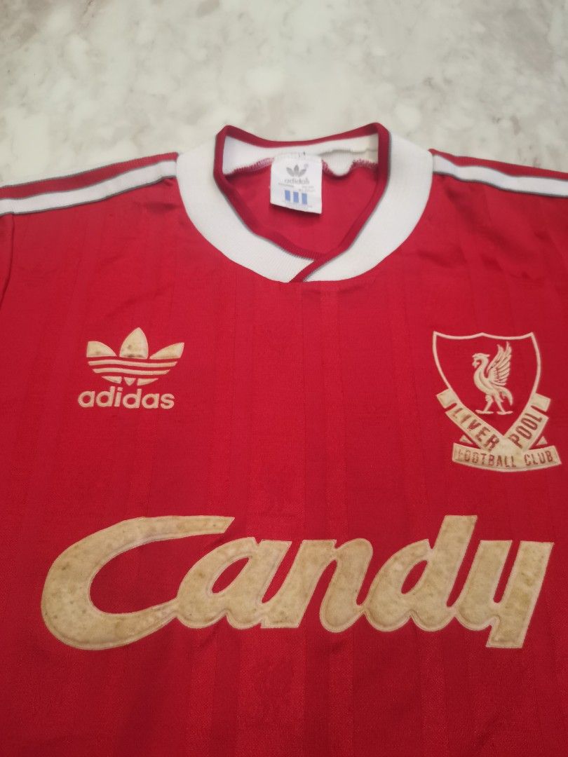 Vintage Liverpool Candy 80s Adidas Jersey, Men's Fashion, Tops & Sets ...