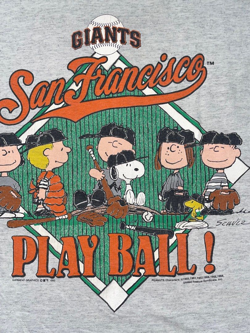 VINTAGE PEANUTS MLB SAN FRANCISCO GIANTS TEE on Carousell
