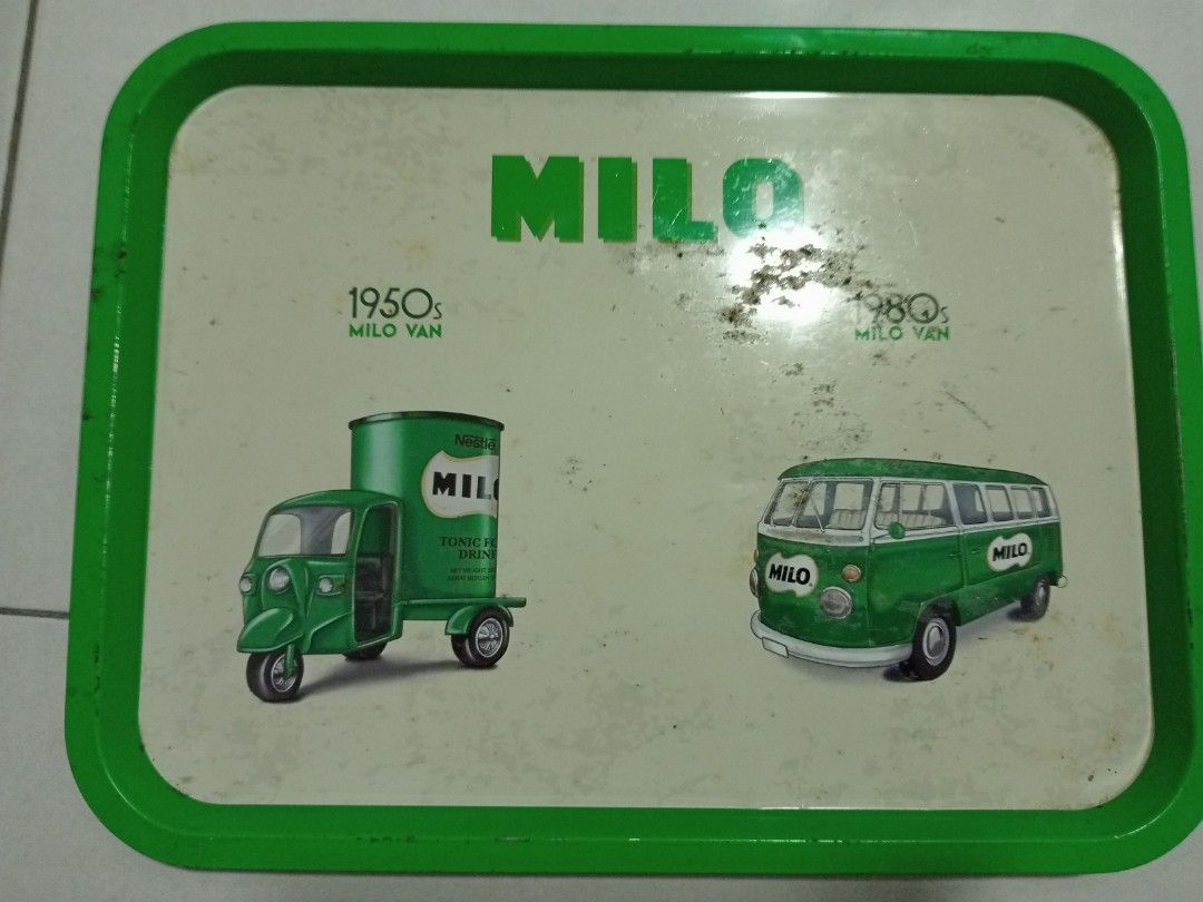 Vintage Rare MILO Tin Tray, Hobbies & Toys, Collectibles & Memorabilia ...