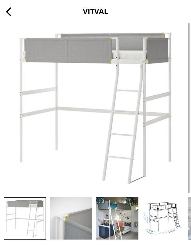 Vitval bunk bed frame, Furniture & Home Living, Furniture, Bed Frames ...
