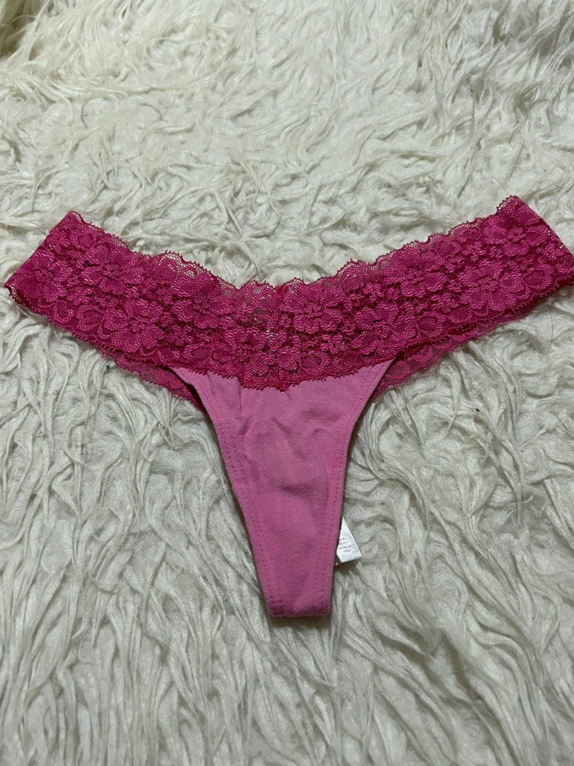 VS pink lace string on Carousell
