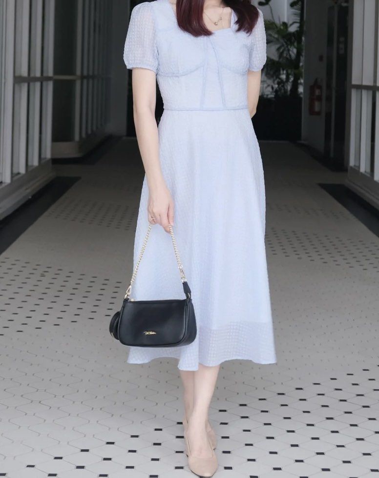 Light Blue Waffle Disney Princess Dinner Dress Dating dress , Women's ...