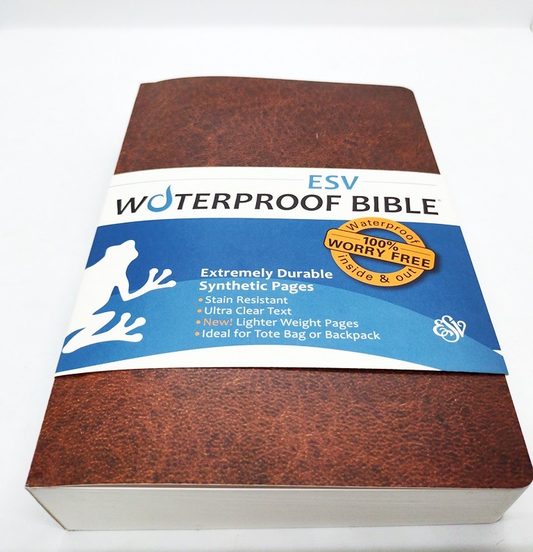 Waterproof Bible, ESV (Brown) on Carousell