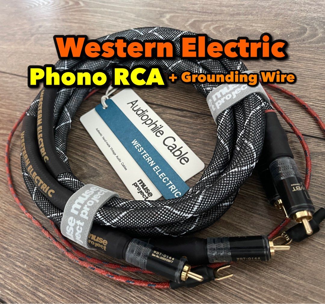 Western Electric NOS Phono RCA with grounding wire, Audio, Other Audio ...