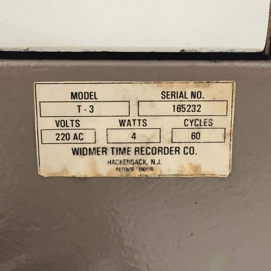 WIDMER T-3 Electronic Time & Date Stamp, Computers & Tech, Office ...