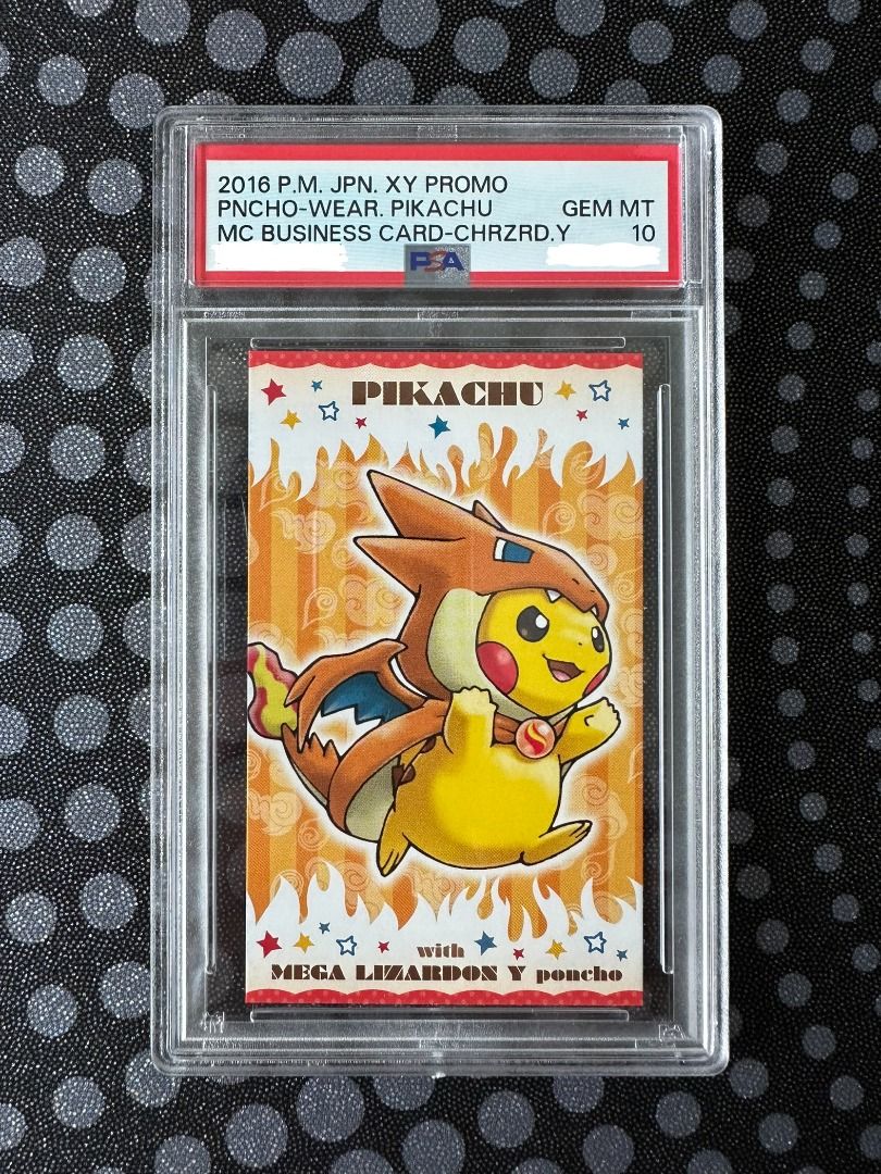 WTS [PSA 10] 2016 Japanese XY Promo Poncho Wearing Pikachu Business Card Charizard Y, Hobbies ...