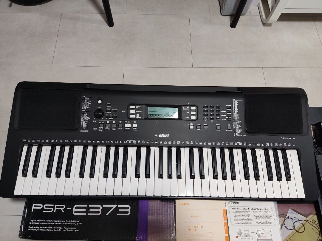 YAMAHA PSR-E373 Keyboard with Stand, Hobbies & Toys, Music & Media ...