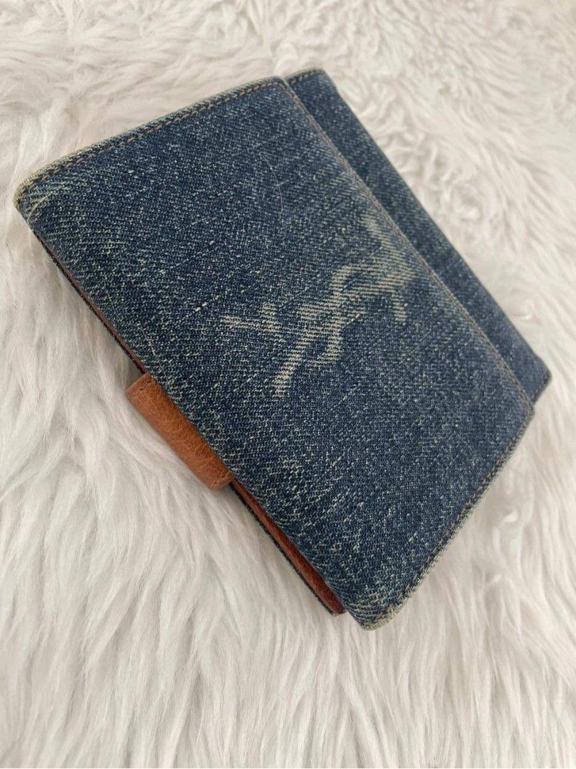 YSL Denim Wallet, Women's Fashion, Bags & Wallets, Wallets & Card ...