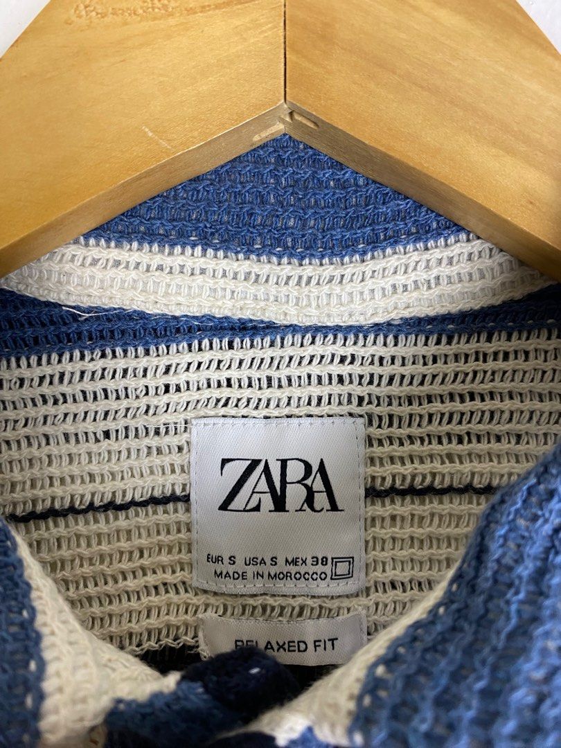 Zara - Texture Short Sleeve Button Up Camp Collar Shirt, Men's Fashion ...