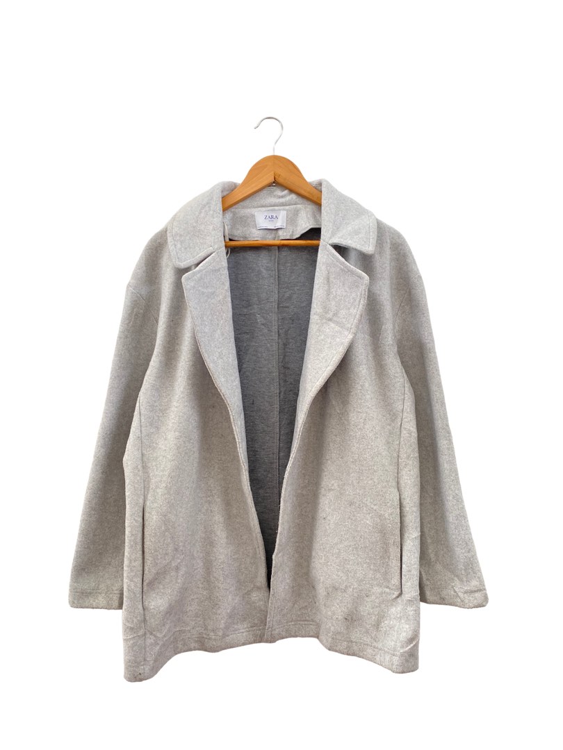 Zara light grey wool jacket, Women's Fashion, Coats, Jackets and ...