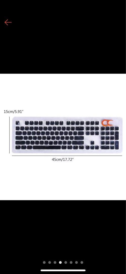 104 keycaps low profile backlit crystal edge mechanical, Computers ...