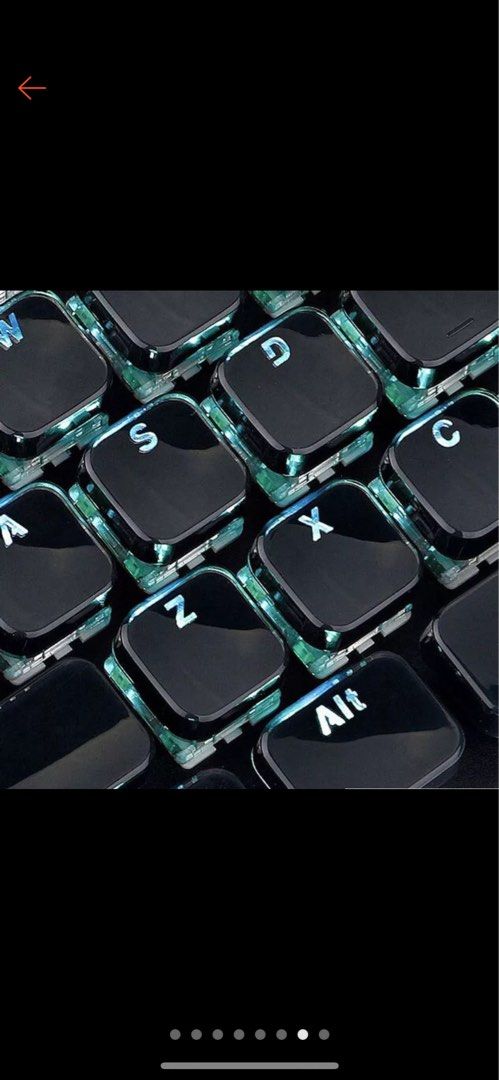 104 keycaps low profile backlit crystal edge mechanical, Computers ...