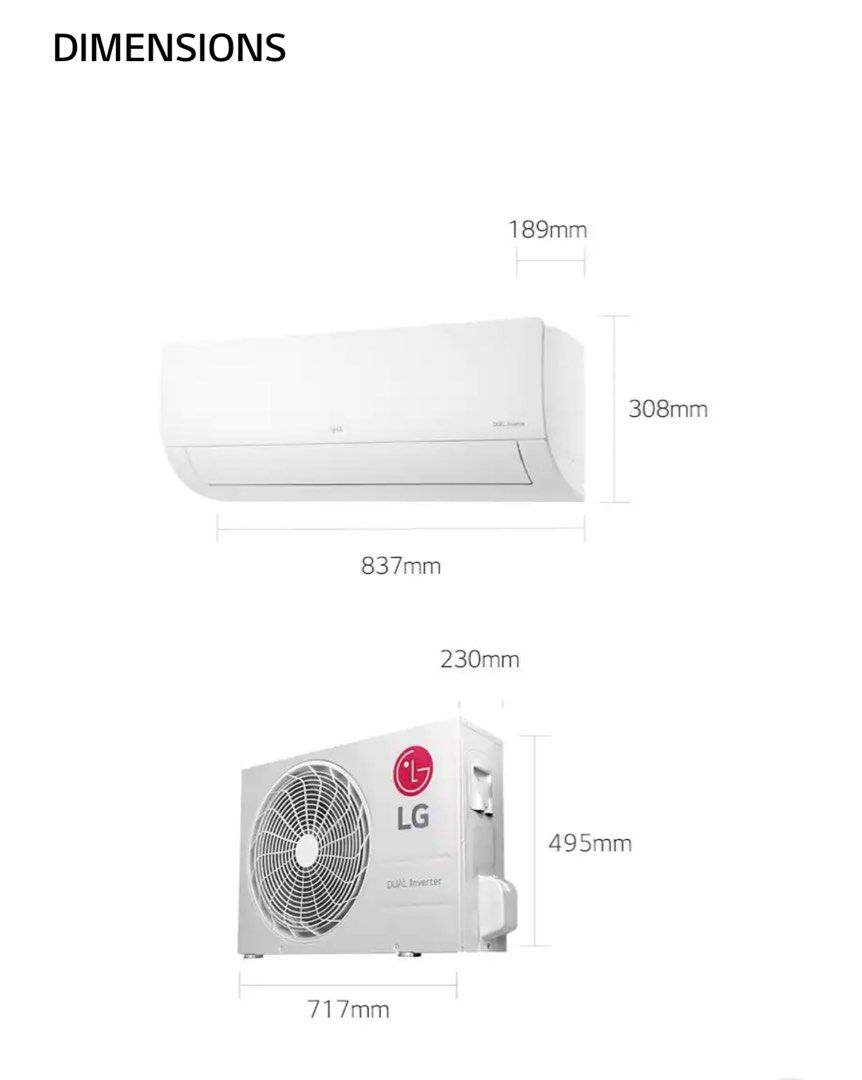 1.0 HP Split type aircon dual inverter with thin Q WIFI (2022 MODEL ...