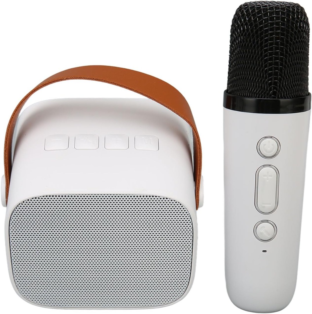 1324) MINI PORTABLE KARAOKE MACHINE, BLUETOOTH SPEAKER MICROPHONE SET ...