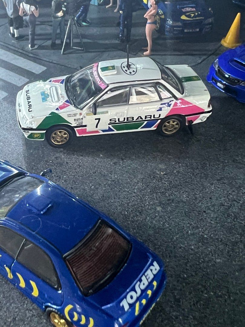 1/64 lot of 21 CMS rally cars - Mitsubishi, Subaru & Peugeot, Hobbies ...