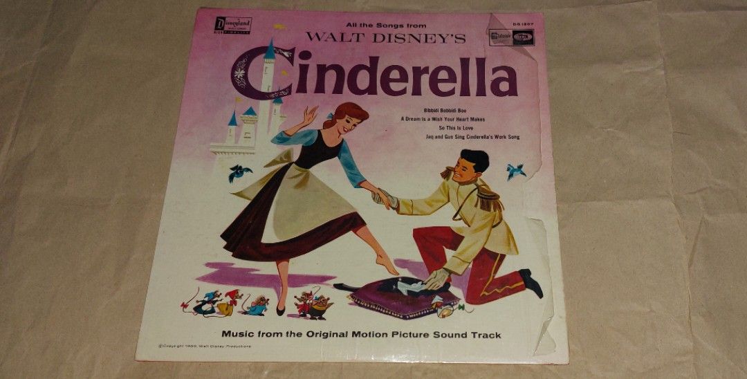 1959 Walt Disney's Cinderella Soundtrack Collectible Vinyl Record Plaka ...