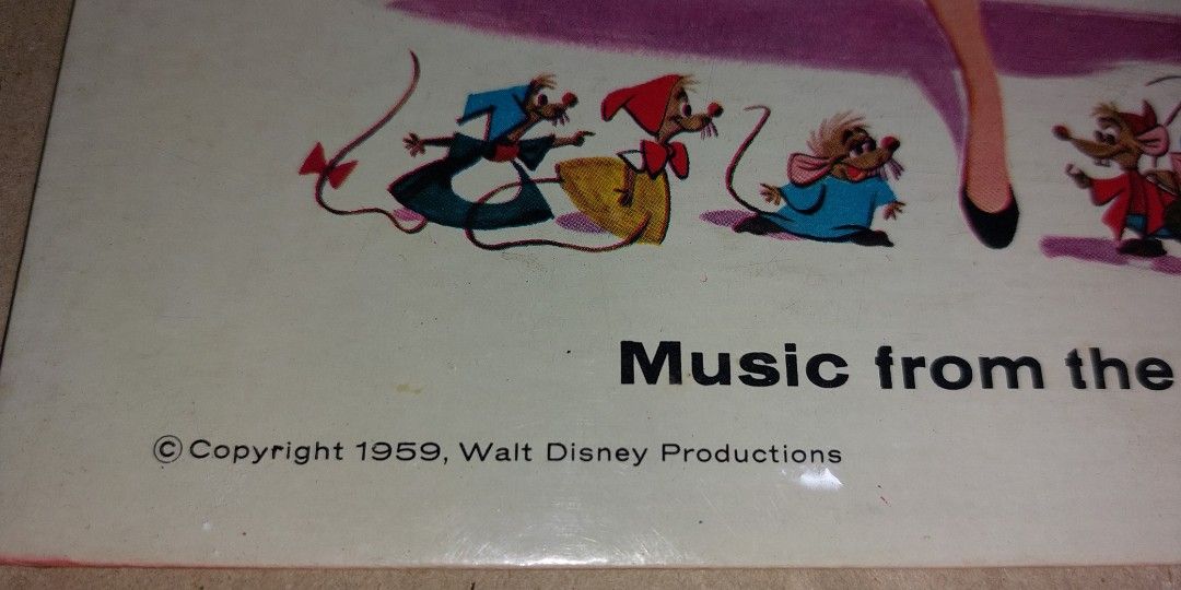 1959 Walt Disney's Cinderella Soundtrack Collectible Vinyl Record Plaka ...