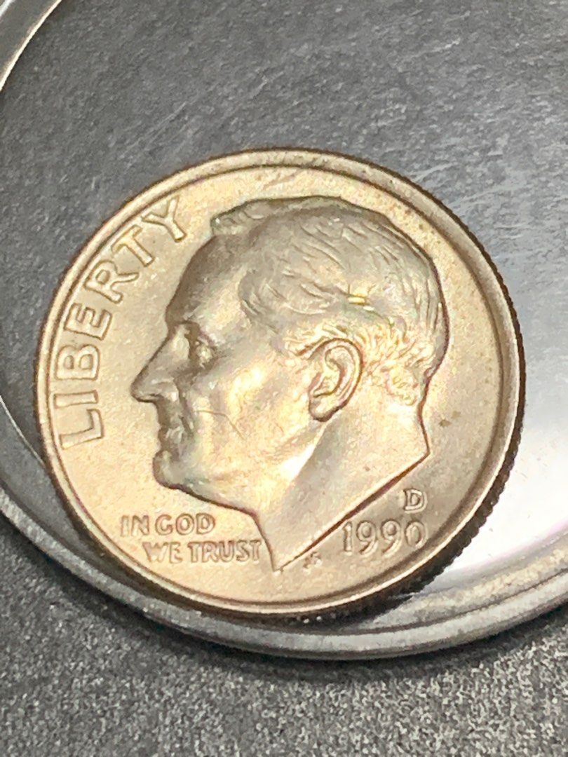 1990 D Roosevelt Dimes (full torch), Hobbies & Toys, Memorabilia ...