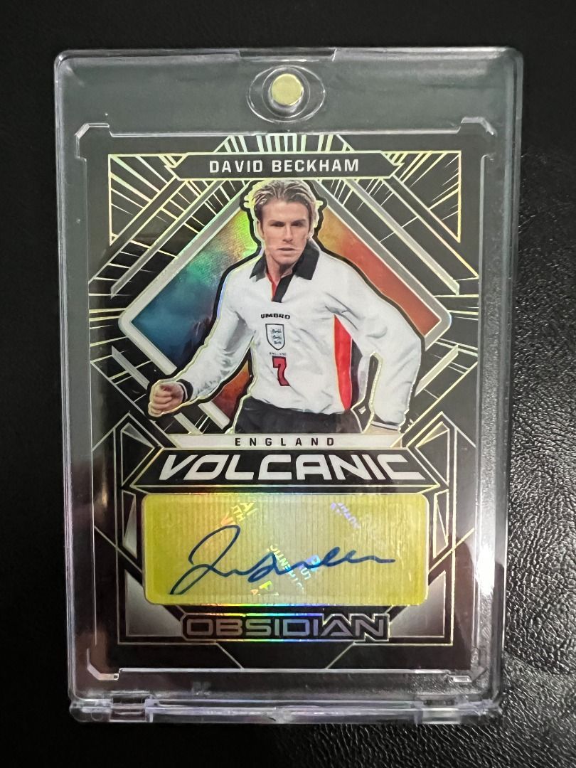 2021-22 Panini Obsidian Volcanic YELLOW ETCH David Beckham Autograph 10 ...