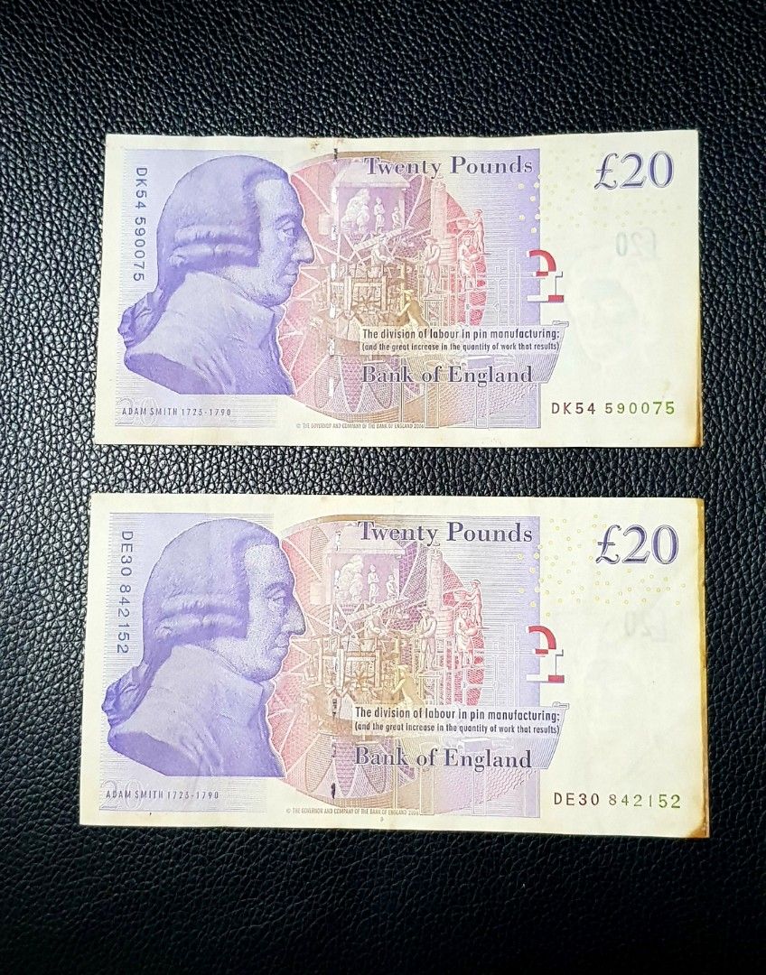 20 Pounds English Notes, Hobbies & Toys, Collectibles & Memorabilia ...