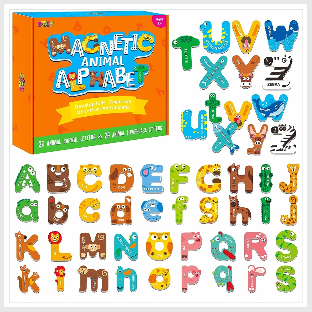 52 Magnetic Alphabet, 26 Uppercase & 26 Lowercase Letters, Adorable ...