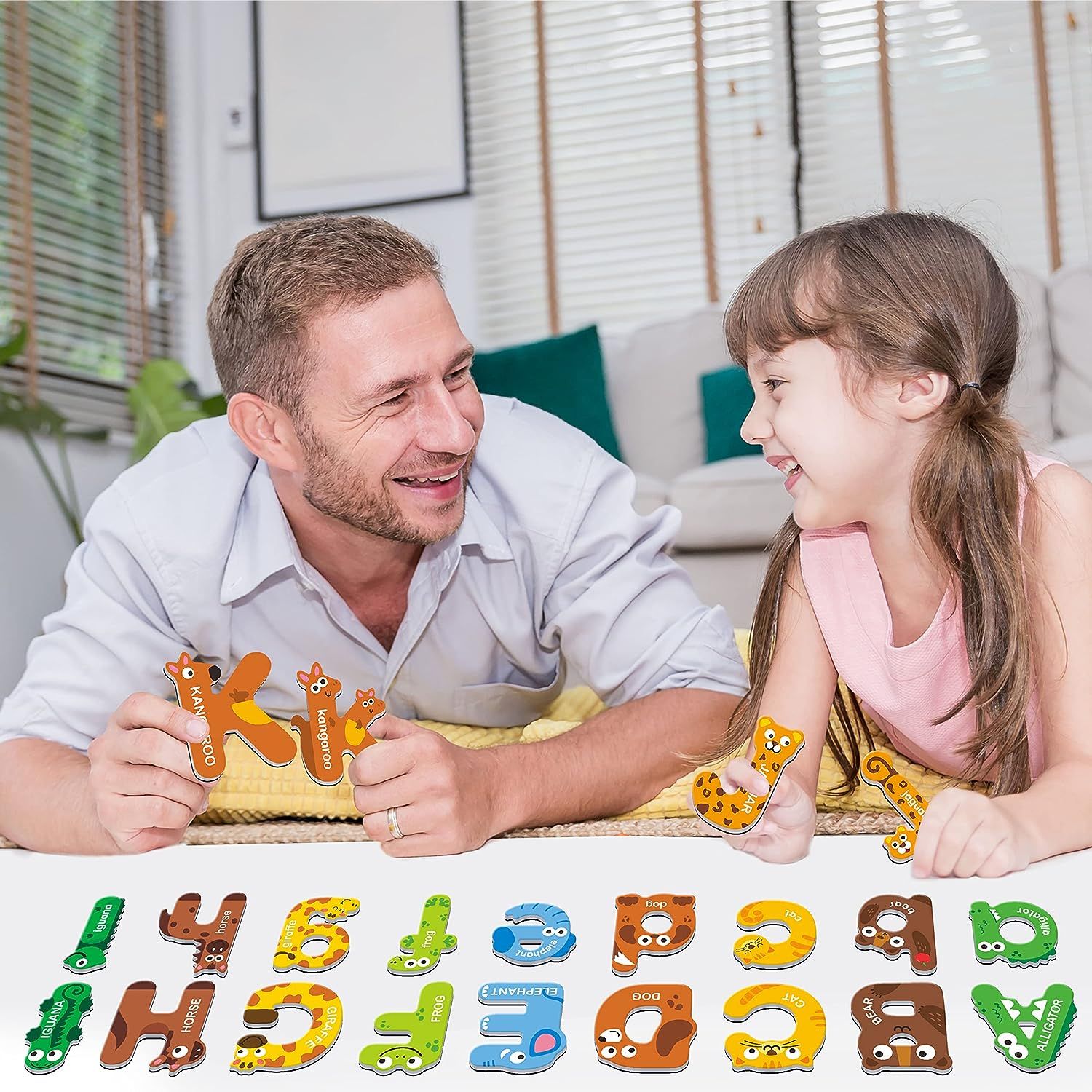 52 Magnetic Alphabet, 26 Uppercase & 26 Lowercase Letters, Adorable ...