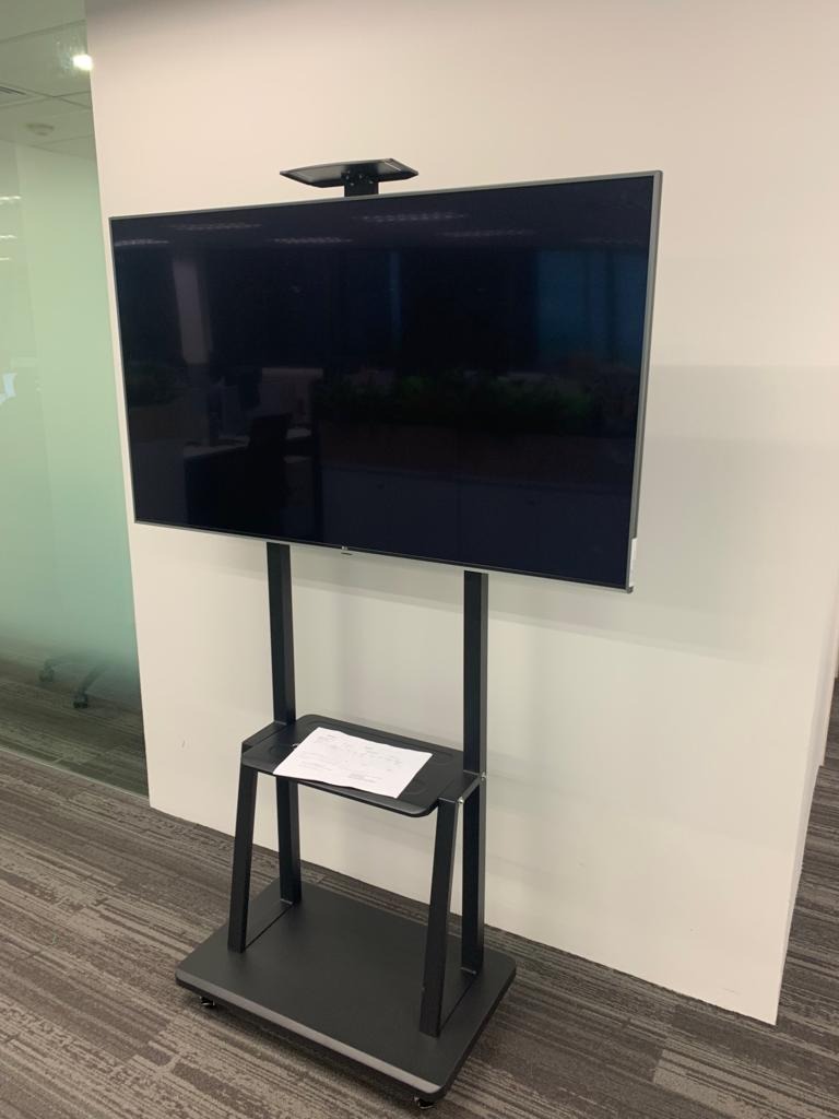 55-75 inch TV stand with shelf for laptop AV parts support, TV & Home ...