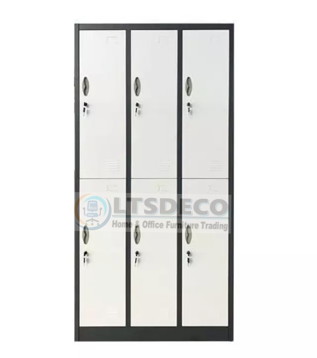 6DOOR TWO-TONE STEEL LOCKER OFFICE PARTITION / FURNITURE on Carousell