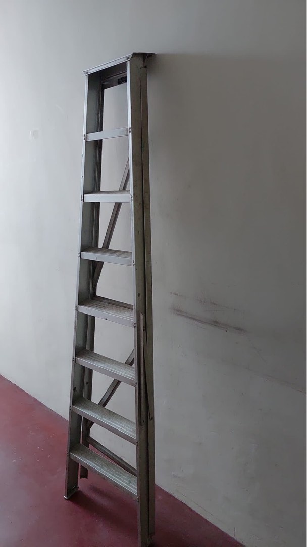 8 step Long Ladder 2m 7ft, Furniture & Home Living, Home Improvement ...