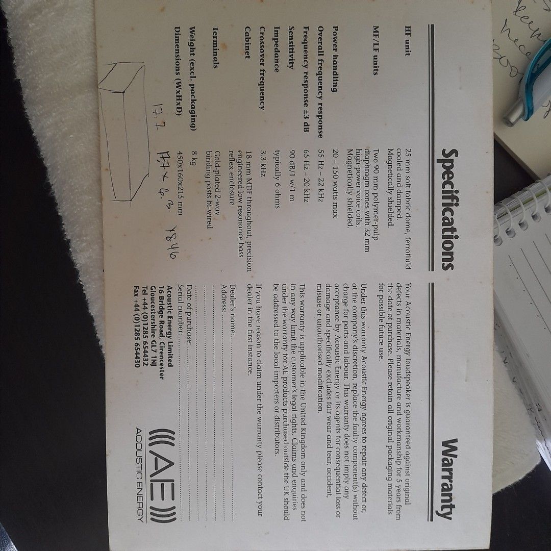 Acoustic Energy Center Channel Speaker, Audio, Soundbars, Speakers ...