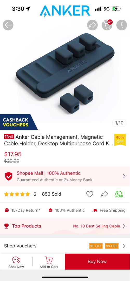 Anker Cable Management, Computers & Tech, Parts & Accessories, Cables ...
