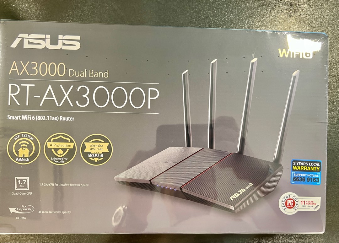 ASUS RT-AX3000P Dual Band Smart Wifi 6 Router, Computers & Tech, Parts ...