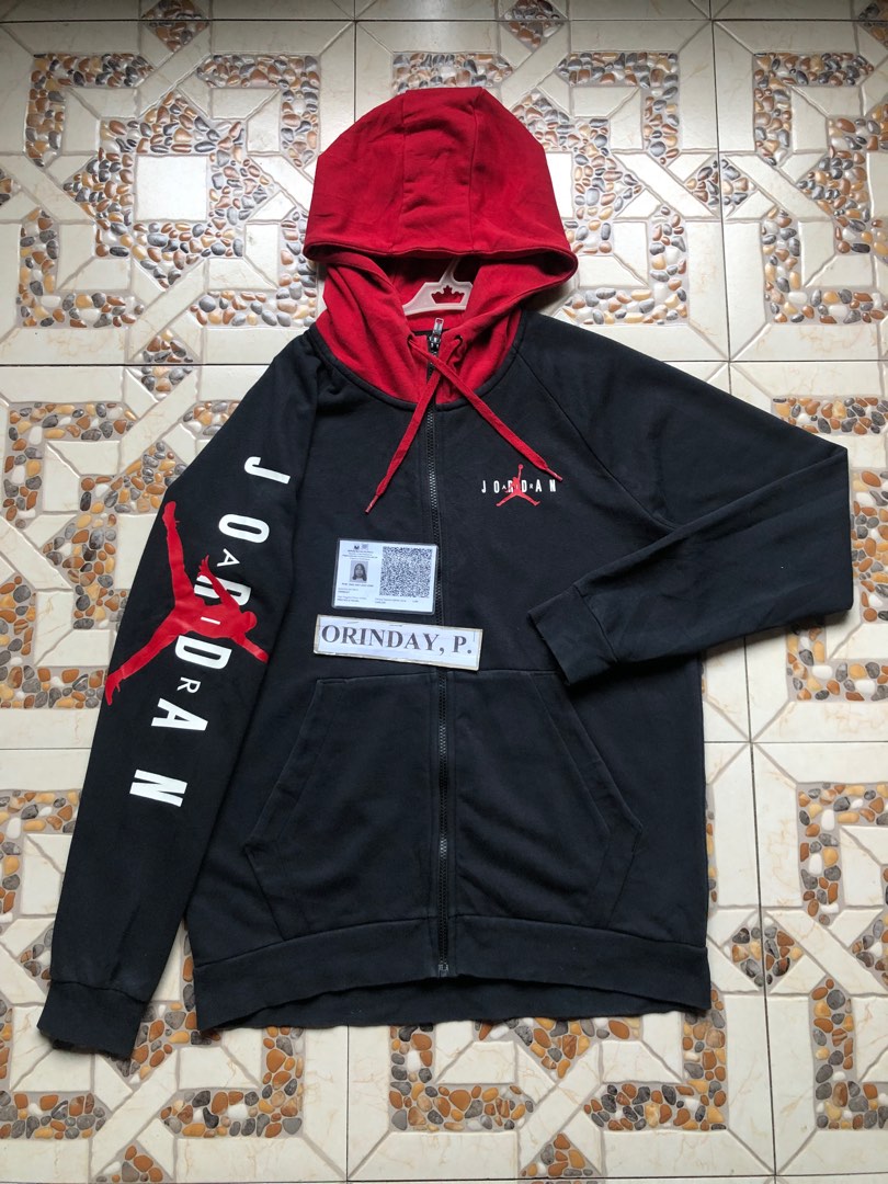 Authentic Jordan Sleeve Big Script Hoodie Jacket, Men's Fashion, Coats ...