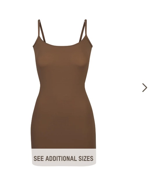Authentic SKIMS FITS EVERYBODY SLIP DRESS (OXIDE Color), Women's ...