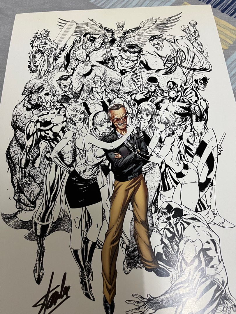 Authographed by STAN LEE -Avengers #1 San Diego Comic Con Heroes-Black ...