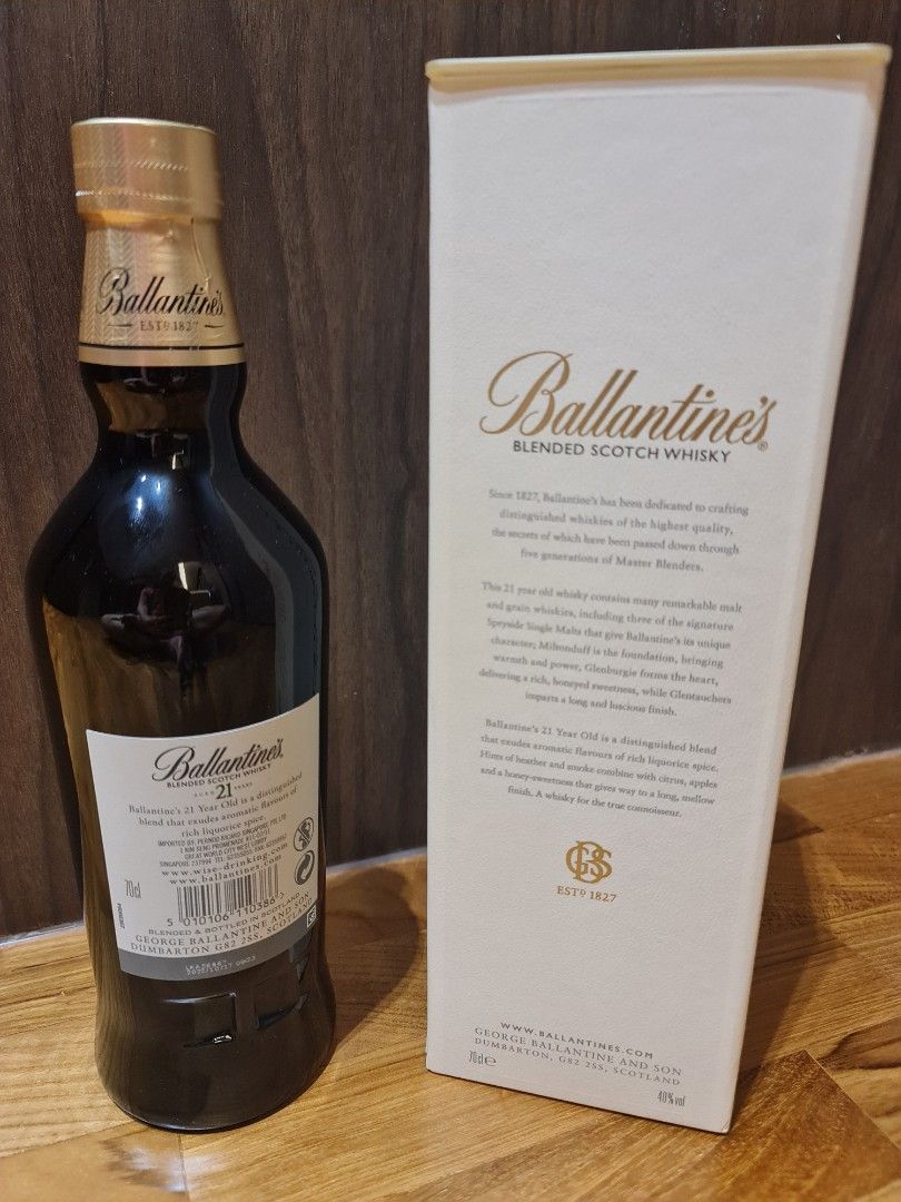Ballantine's Blended Scotch Whisky 21 years, Food & Drinks, Alcoholic ...