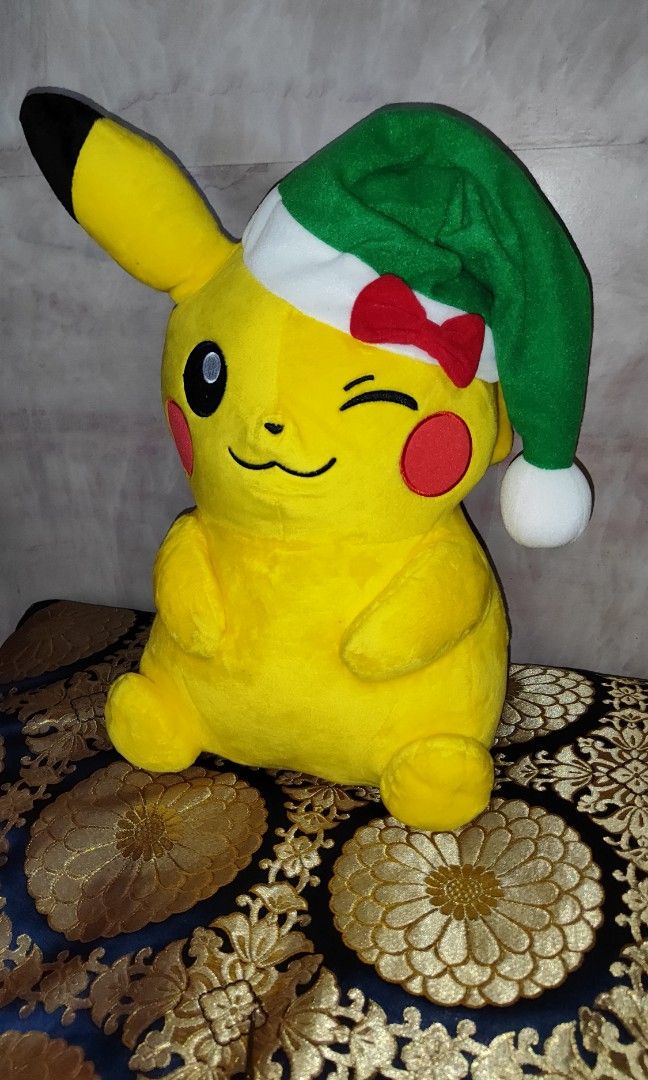 BANPRESTO Pokemon Pikachu Christmas Season Plush Toy on Carousell