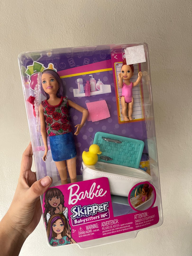Barbie Babysitter Bath Time Playset Skipper, Hobbies & Toys, Toys ...