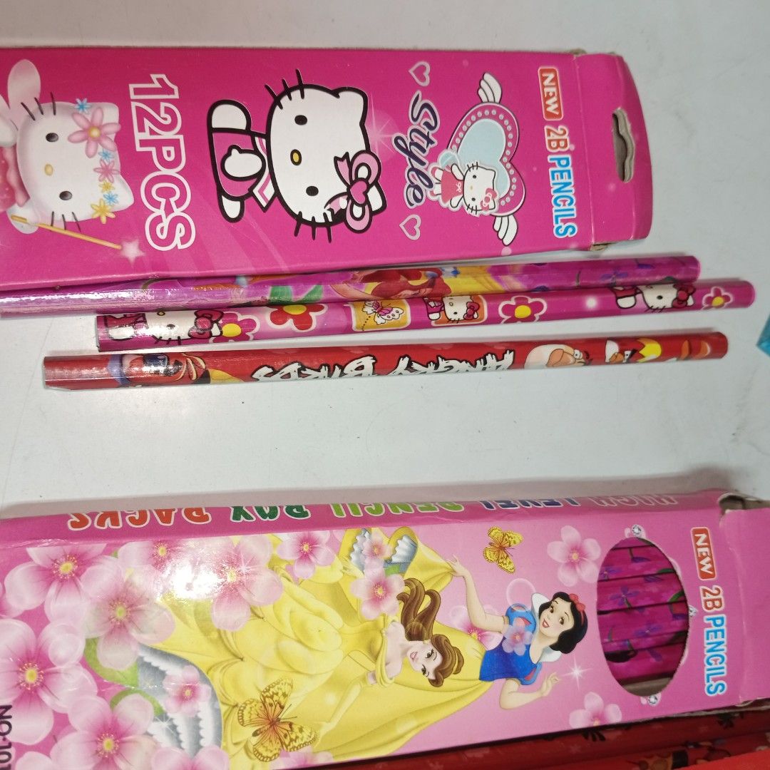 Barter pensil 2B Anak Karakter Hello Kitty Disney Princess Angry Birds ...