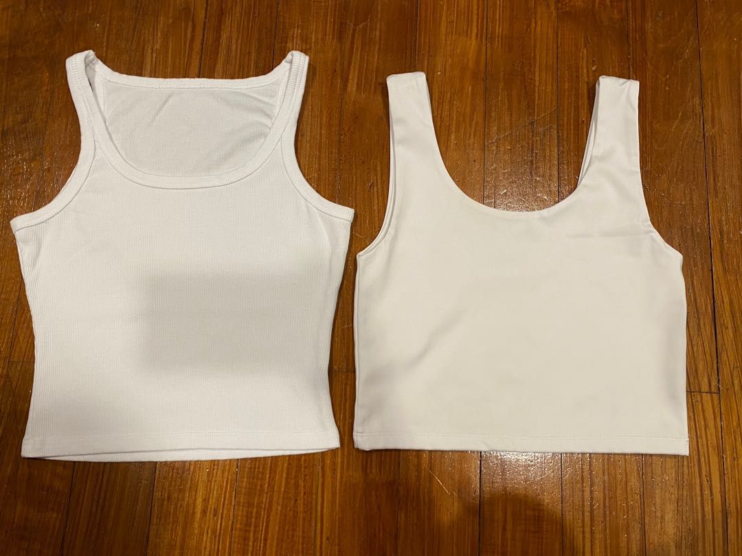 basic white tank top, Women's Fashion, Tops, Other Tops on Carousell