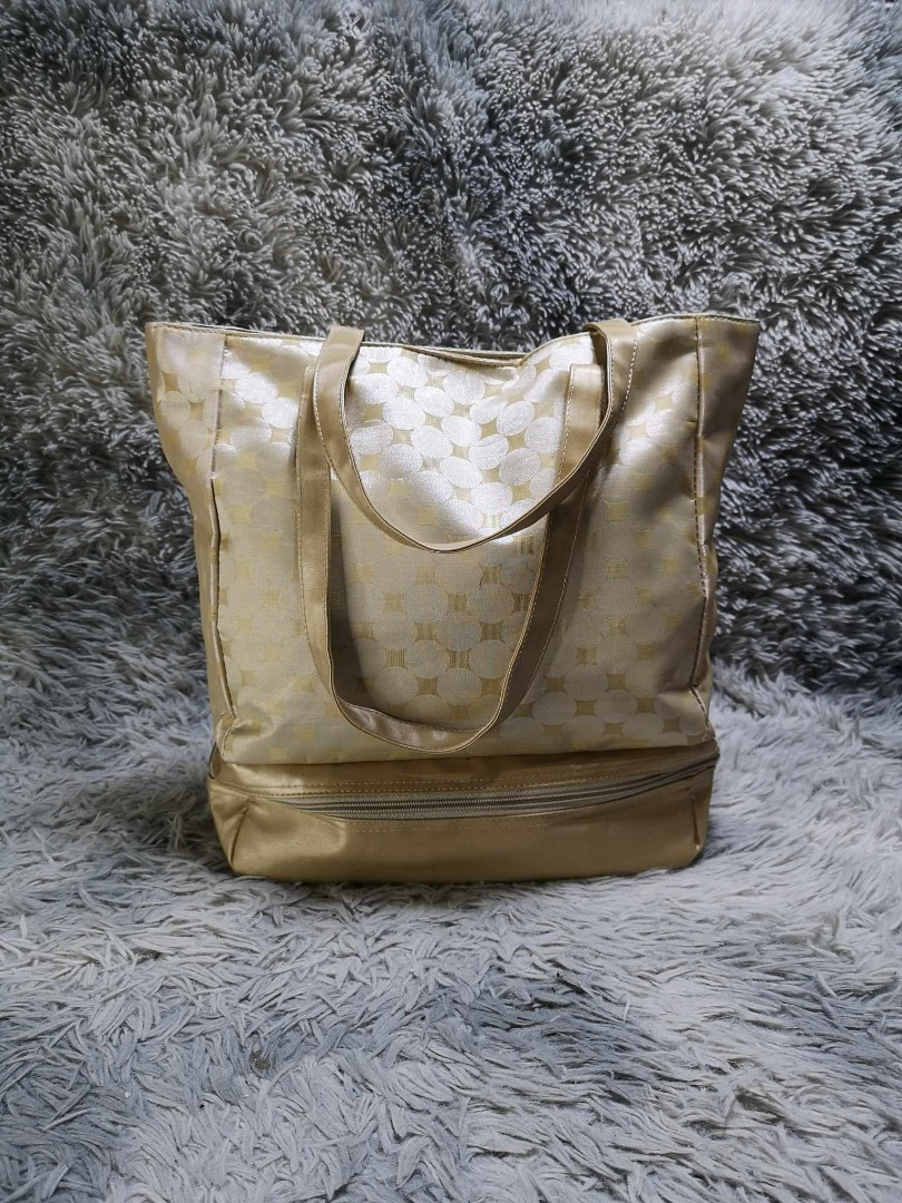 Beige Leather Velcro Tote Bag on Carousell