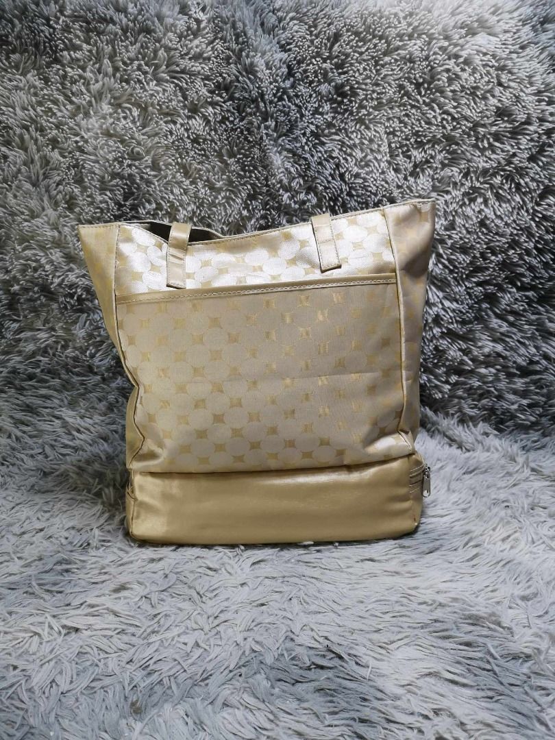 Beige Leather Velcro Tote Bag on Carousell