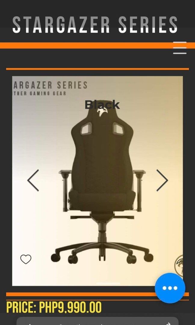 Black Panther Stargazer Series Gaming Chair on Carousell