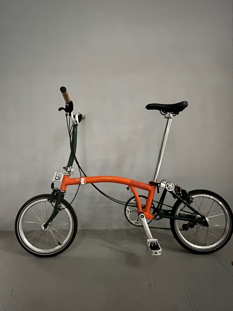 Brompton M6E 2021 Racing Green+Orange, Sports Equipment, Bicycles ...